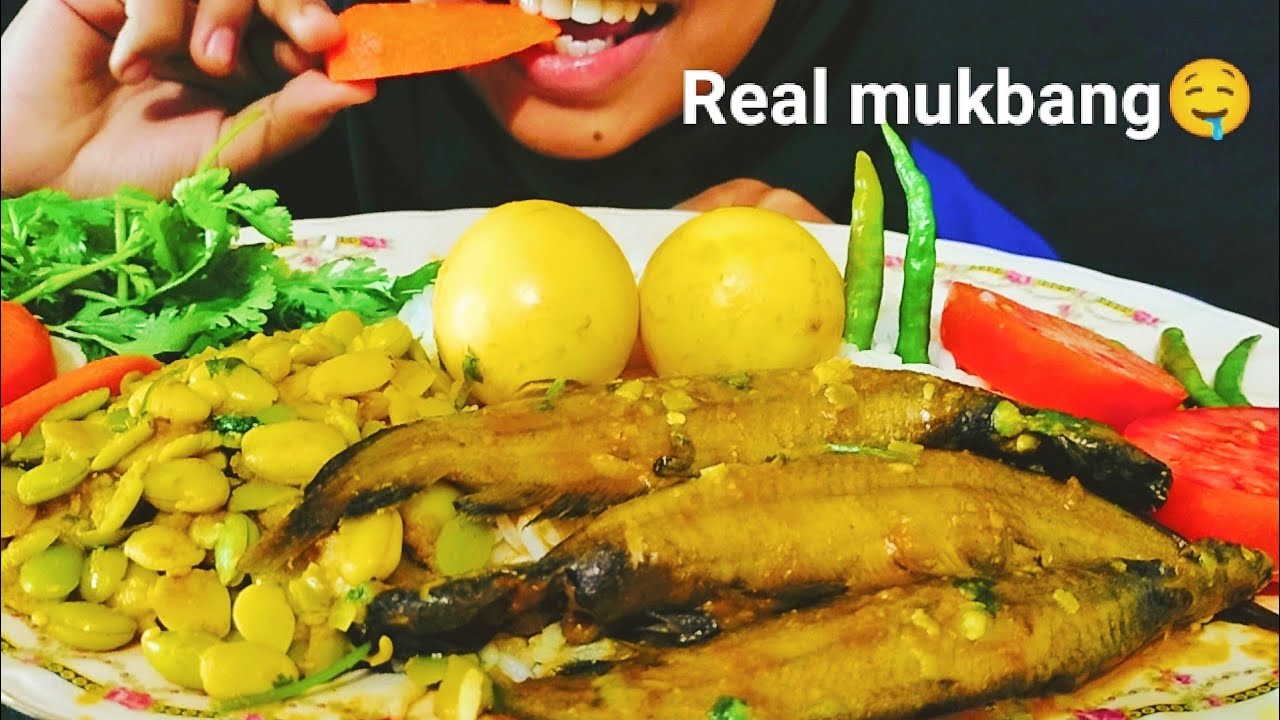 Naga ASMR Special Shing Mas ( শিং মাছ সাথে শিমের বিচি ), Boil Egg And ...