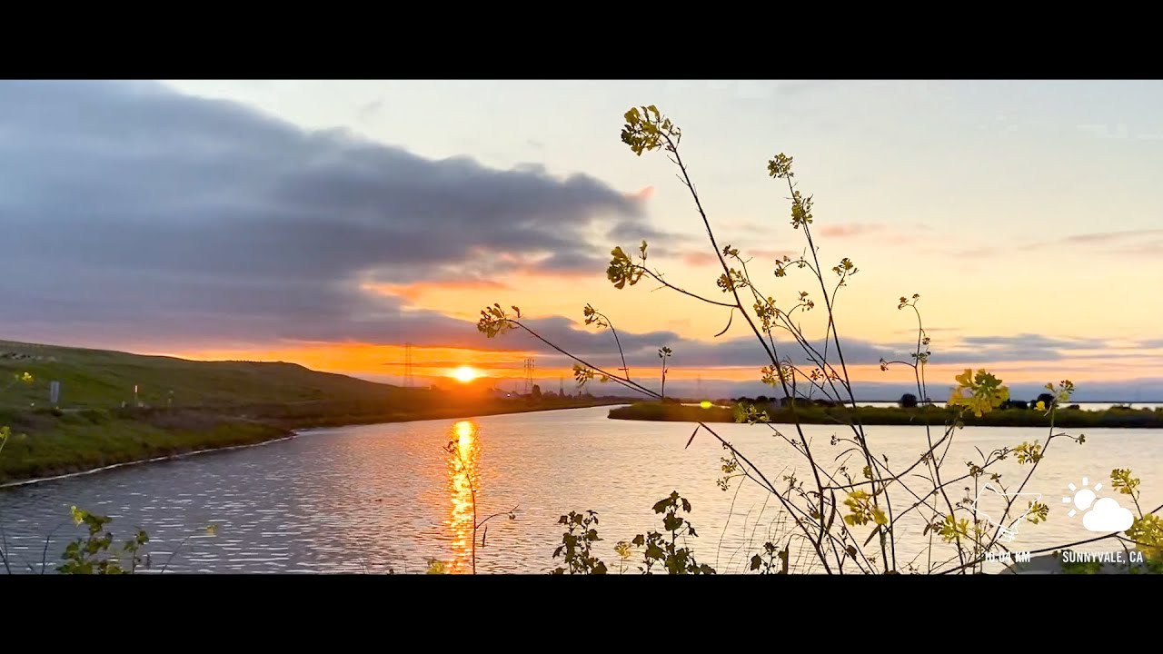Sunset run @ Sunnyvale SF Bay Trail - YouTube