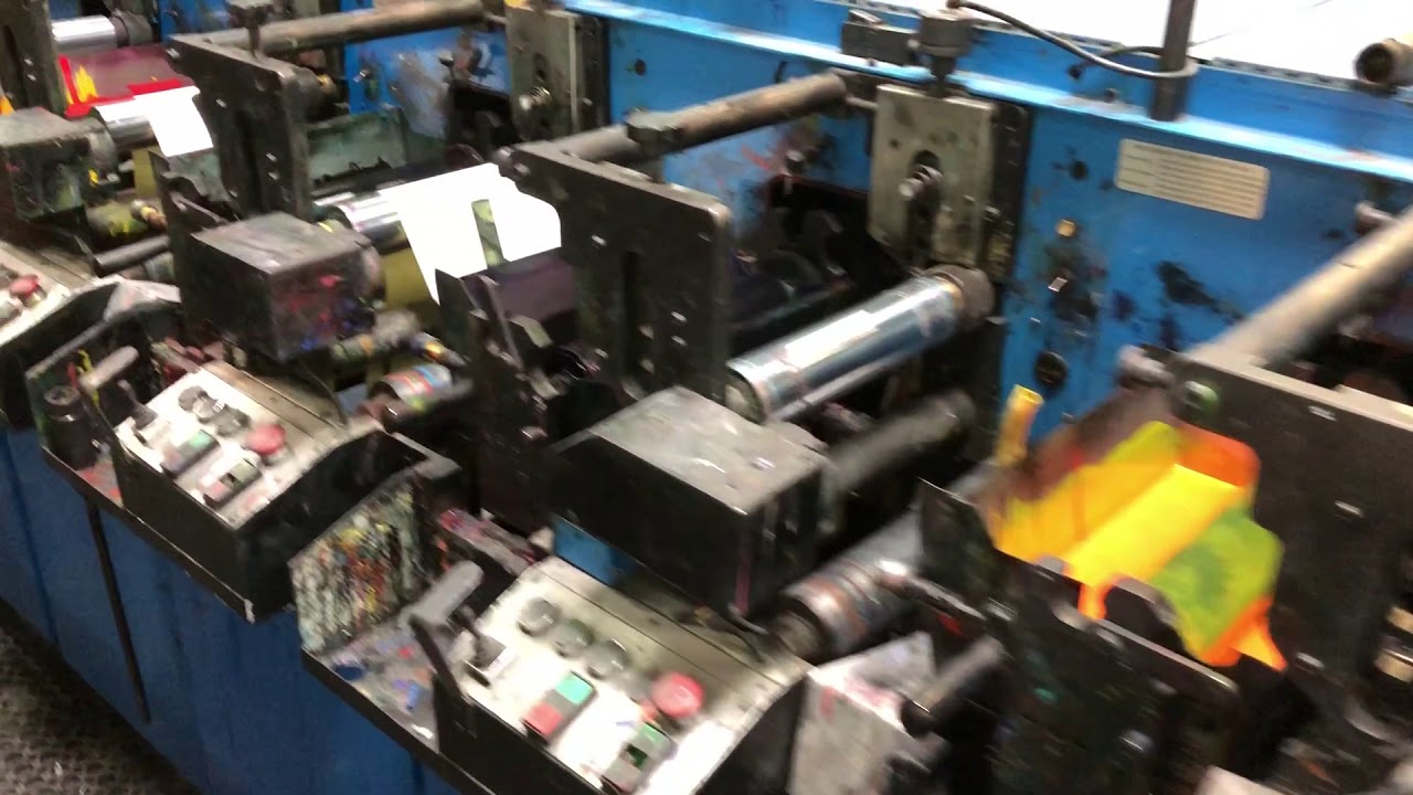Rotopress 8 colors flexo - YouTube