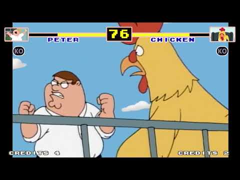 Peter Griffin vs Ernie Chicken with Healthbars | Family Guy (1999)