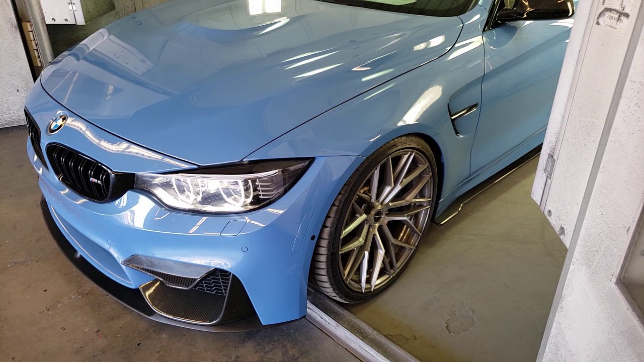 M4 BMW Baby Blue Pearl Coat - YouTube