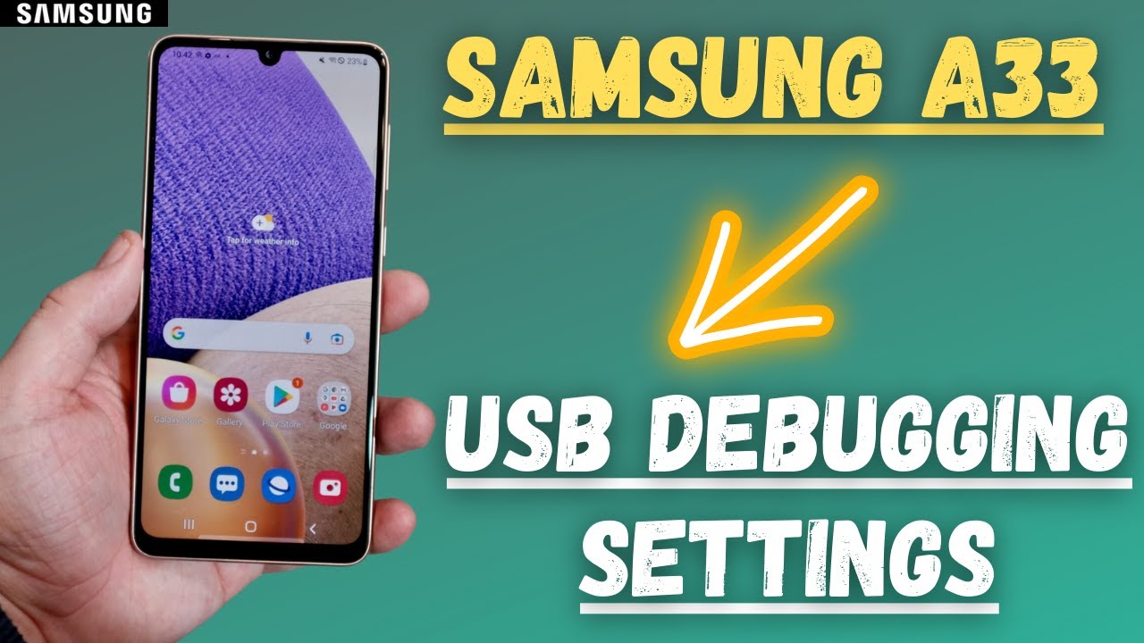 How To Enable Usb Debugging In Samsung A33 | Usb debugging On samsung ...