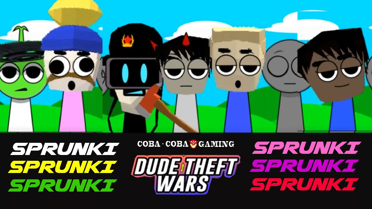 ALL SPRUNKI DUDE / dude theft wars #sprunki #alien #chad - YouTube