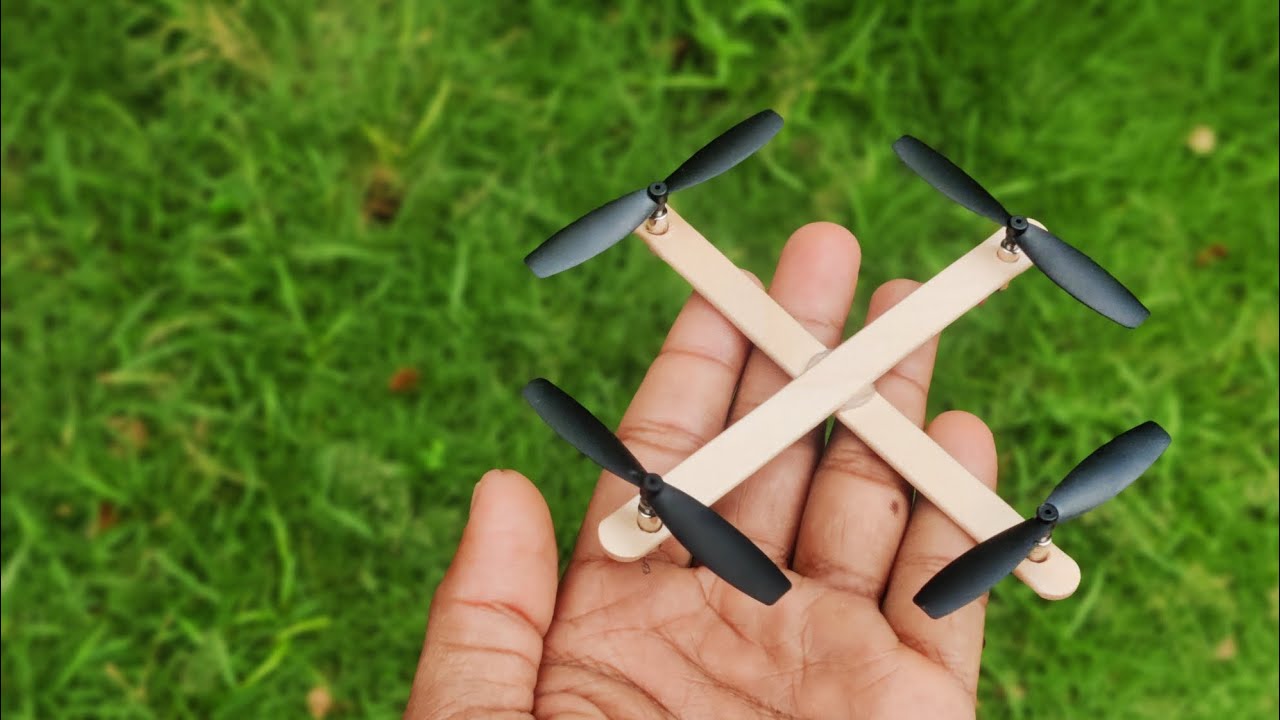 #drone How to make a Mini Drone at home | Simple Project | Dc Motor ...