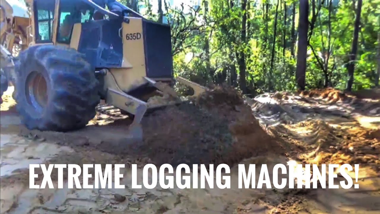 Lots of extreme logging machines - YouTube
