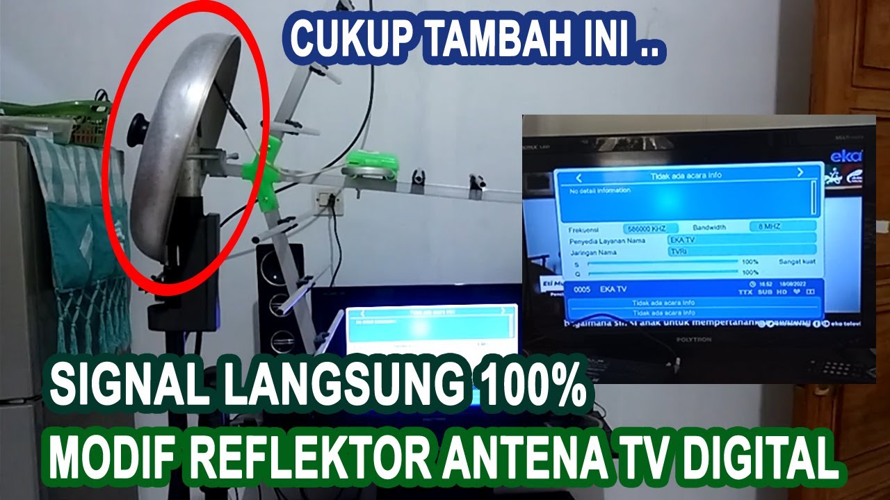 Cara menaikan signal antena tv digital menjadi full - YouTube