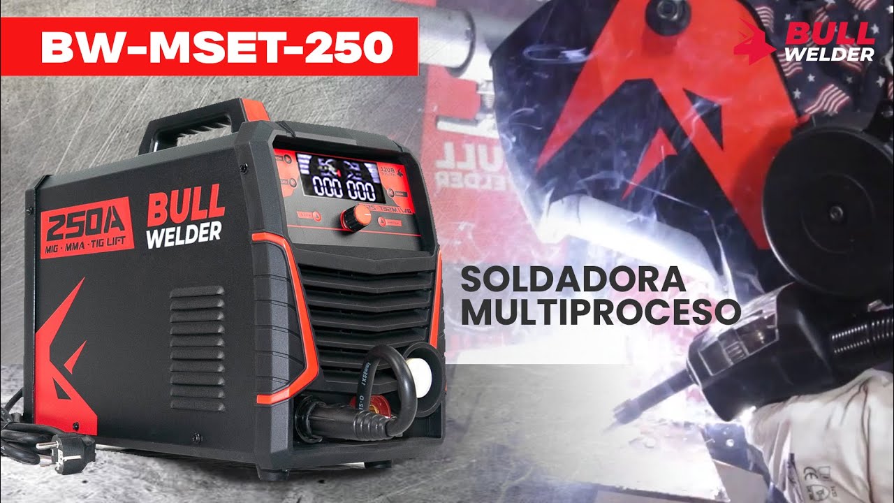 PROCESO BW MSET 250 - BULL WELDER - YouTube