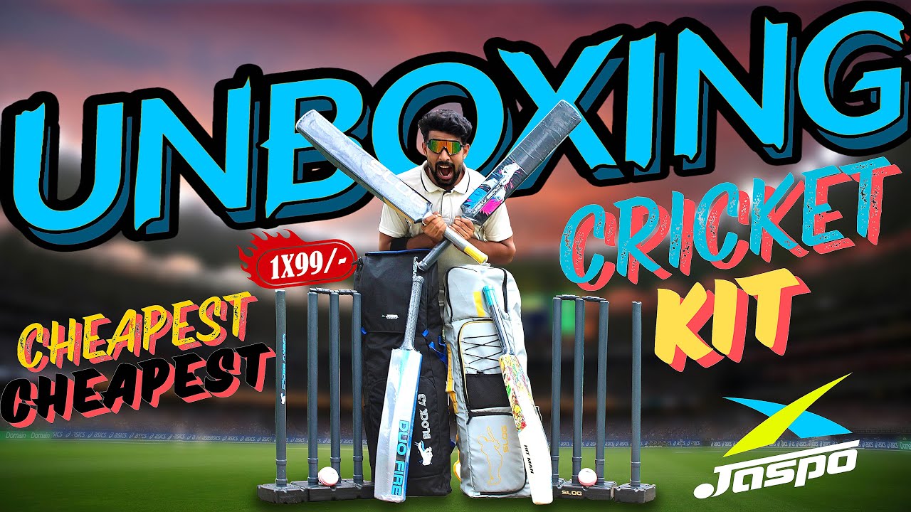 UNBOXING Jaspo Plastic Cricket Kit and Hard Plastic Bats - YouTube