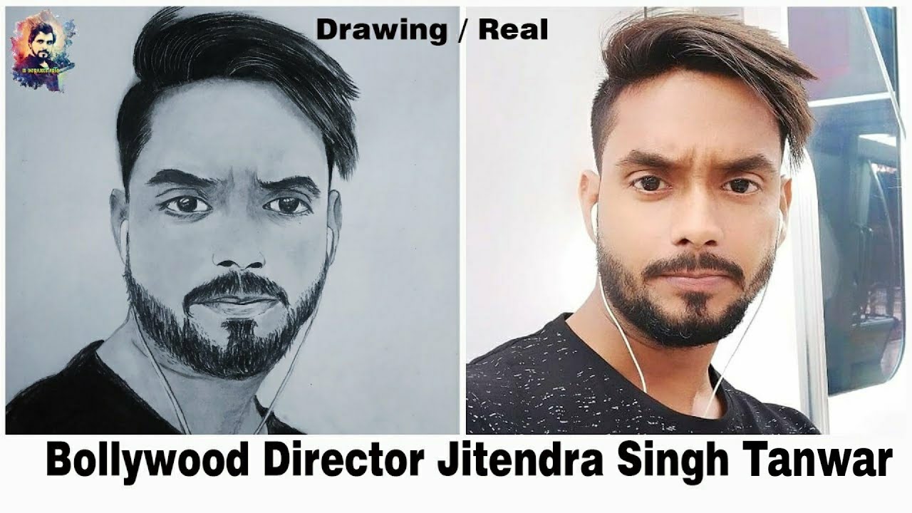 Jitendra Singh Tanwar Pencil Drawing | Time-lapse - YouTube