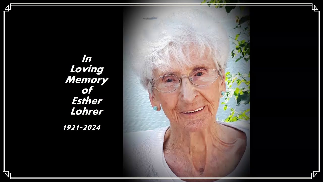 102 Year Old Honored! Esther Lohrer Memorial Service - YouTube