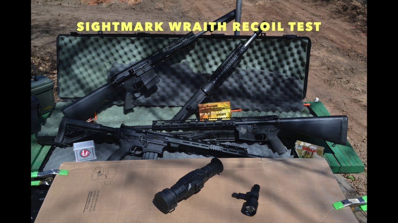 Sightmark Wraith Recoil Test - multiple calibers at 100 yards - YouTube