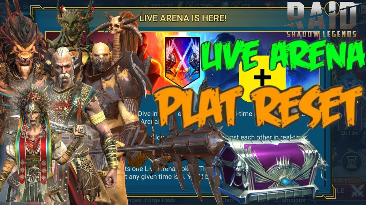 Arena Plat Reset May 8 + Live arena | Raid Shadow Legends - YouTube