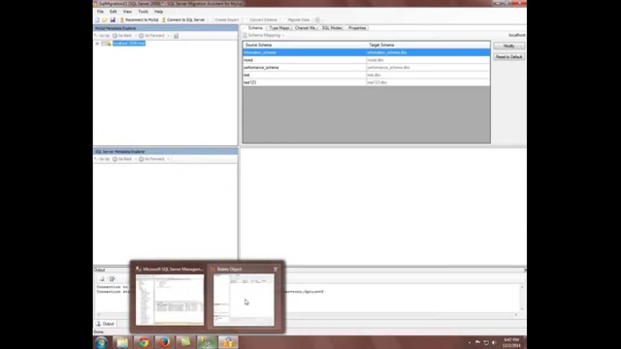 How to migrate mysql database to MS Sql Server 2008 Using SSMA - YouTube