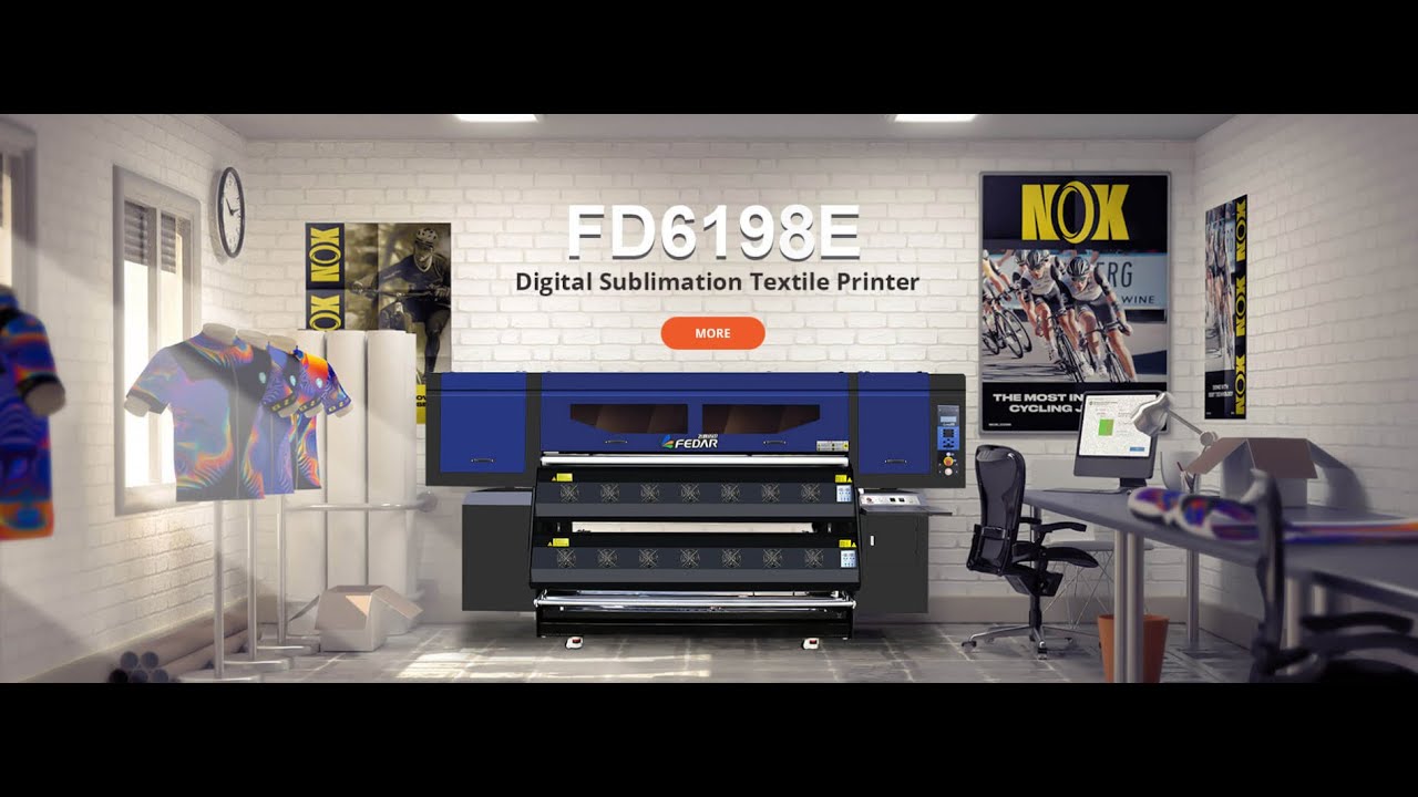 Fedar FD6198E Large Format Dye Sublimation Fabric Printer Installation Video-Detailed Steps ...