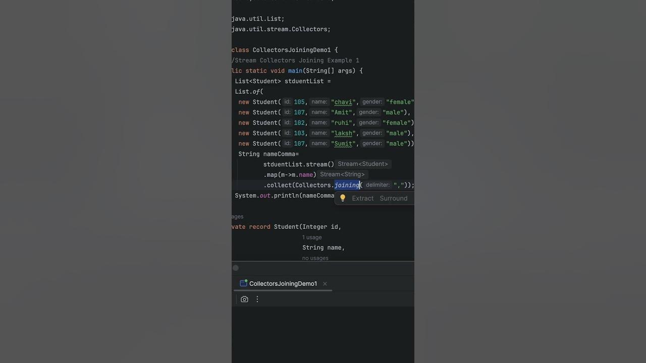 From Code To Shorts Java Stream Joining Unleashed Coding Java Stream Corejava Youtube