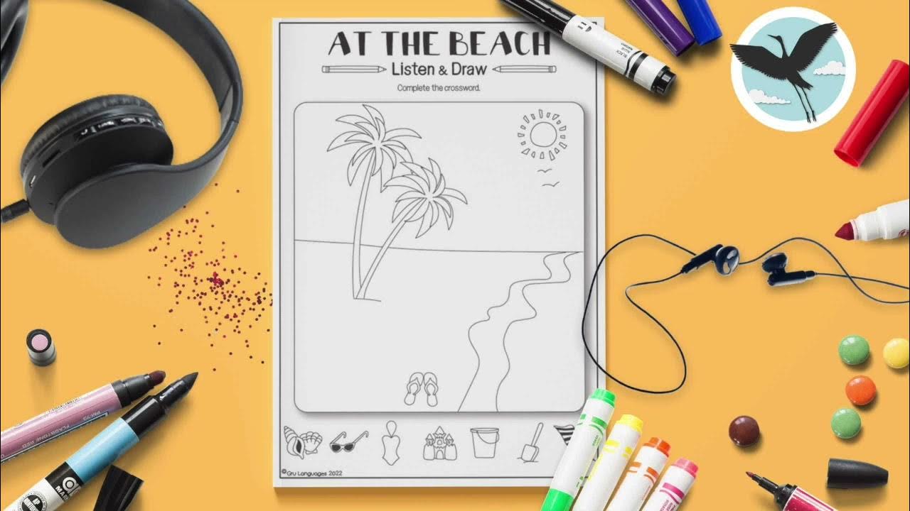 Beach Listen & Draw - YouTube