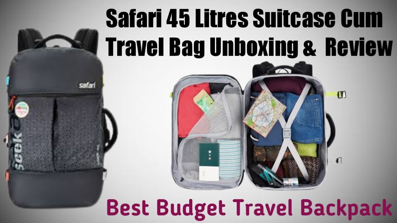 Best Travel Backpack Unboxing & Review | Safari 45 Ltr Large/Travel ...