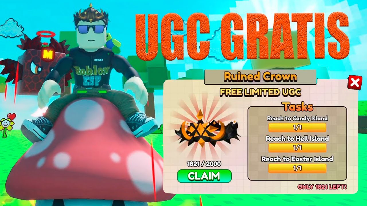 CONSIGO LA CORONA UGC LIMITED EN ROBLOX MUSHROOM RACE - YouTube
