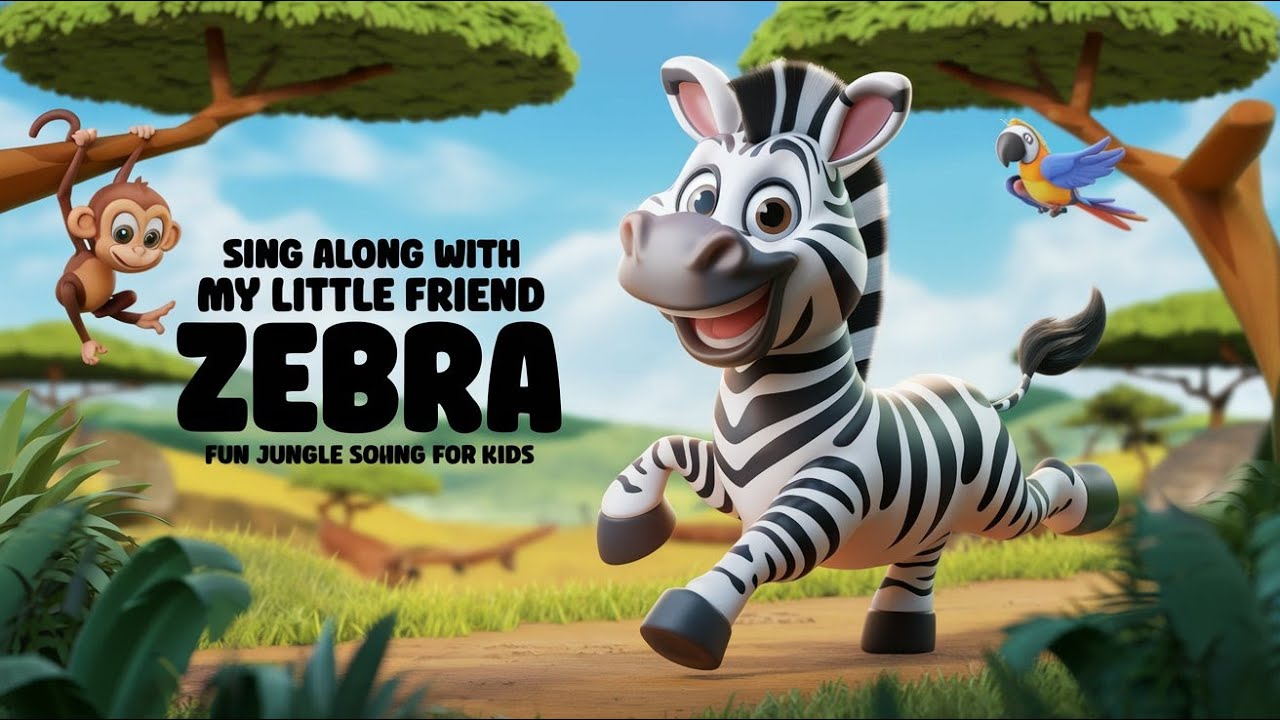 Sing Along with My Little Friend Zebra | Fun Jungle Song for Kids ...