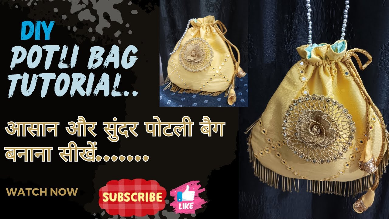 DIY Potli Bag: Easy & Stylish with Recycled Fabric - YouTube