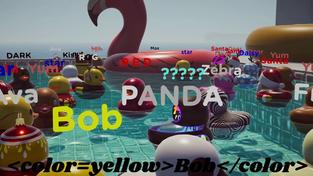 Placid Plastic Duck Sim: Names in Color! - YouTube