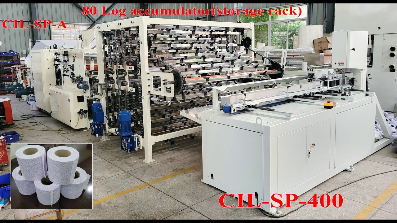 Automatic 1800 Kitchen towels Toilet paper roll rewinding bandsaw ...