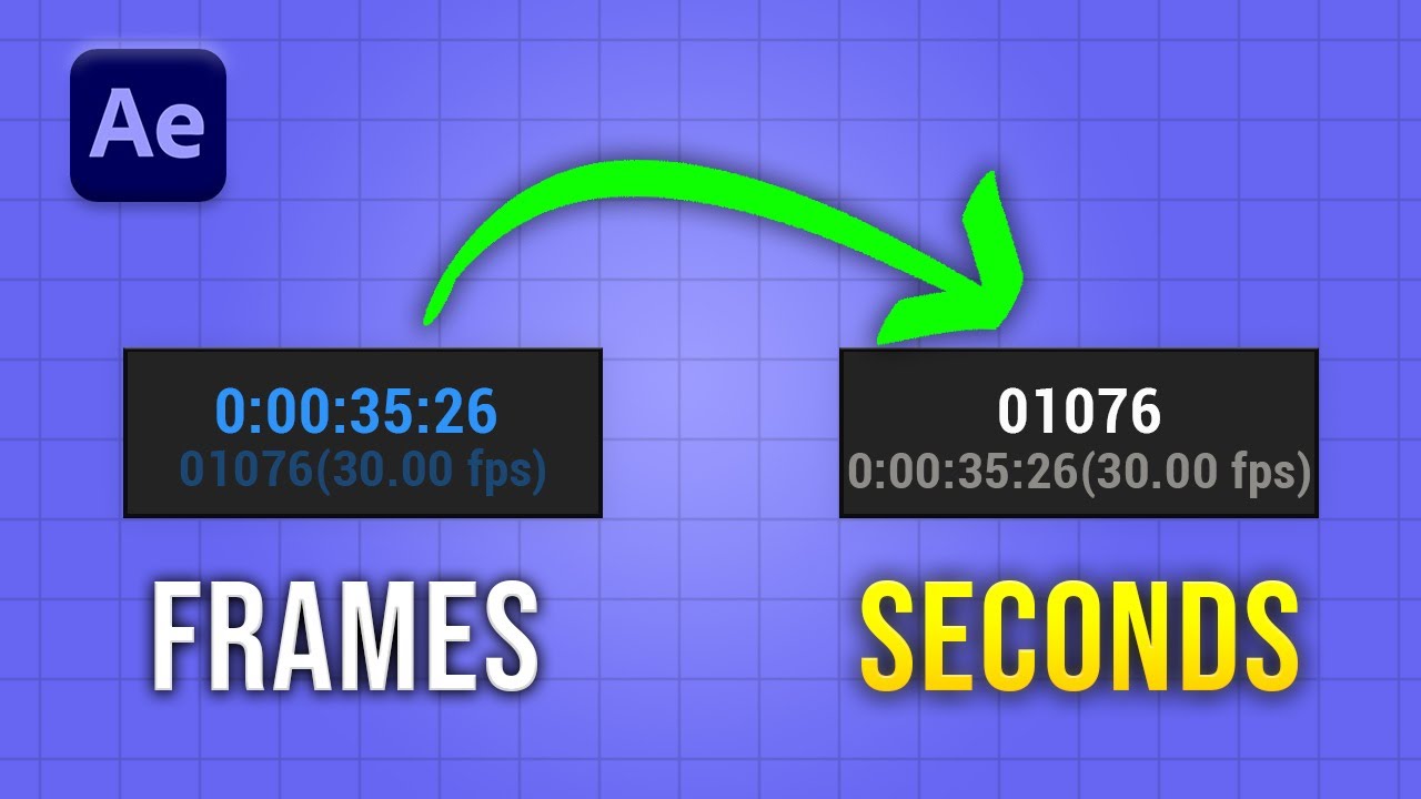 After Effects: Change Frames to Seconds (Beginner Friendly) - YouTube