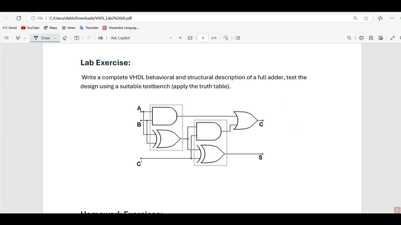 VHDL lab#2 part2 #2024 - YouTube