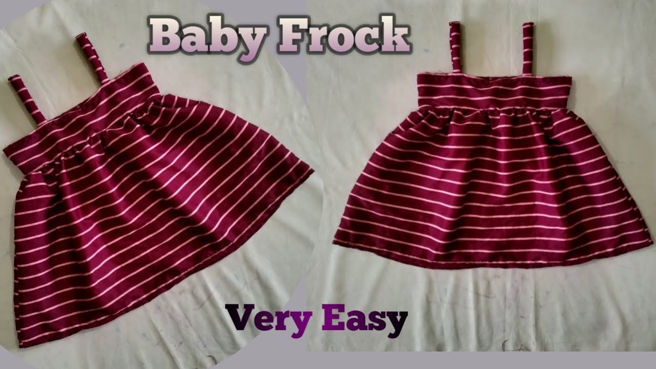Baby Frock Cutting And Stitching step by step | designer frock 1 year ...