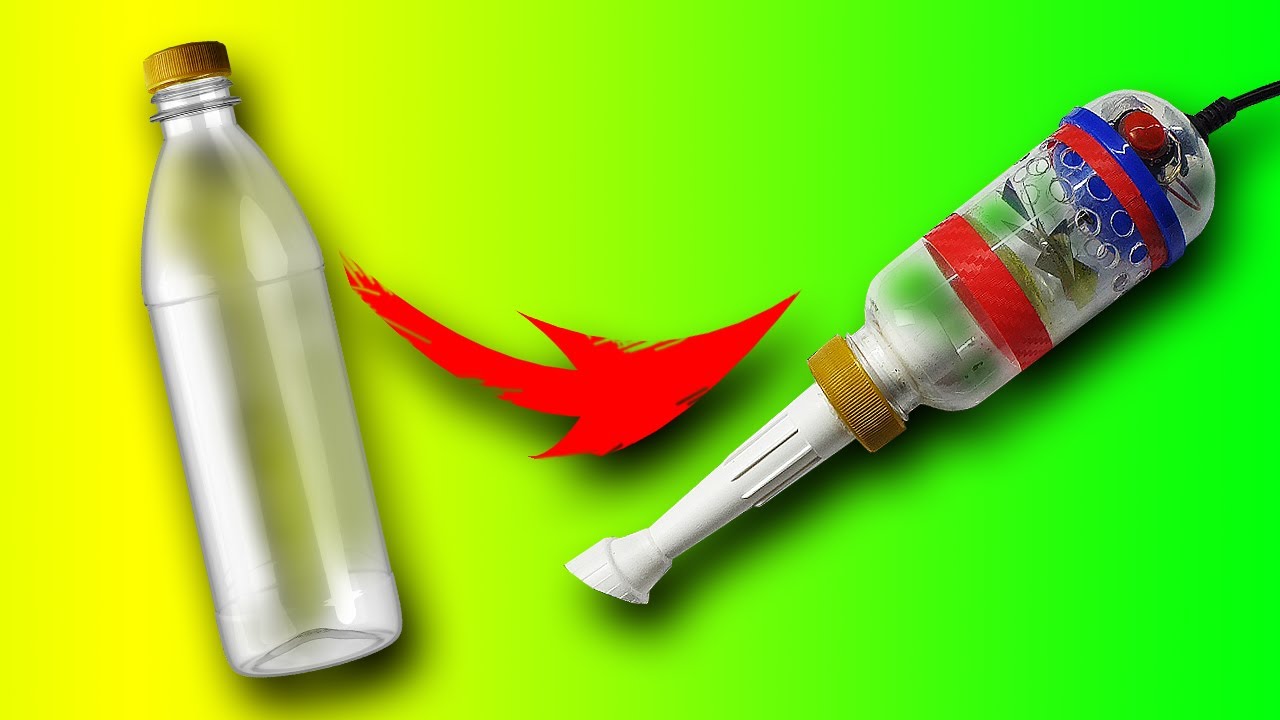 Mini vacuum cleaner from a plastic bottle.DIY - YouTube