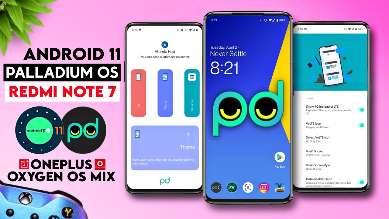 😍Redmi Note 7/7s Palladium OS Android 11 Rom Review | OnePlus Oxygen OS ...