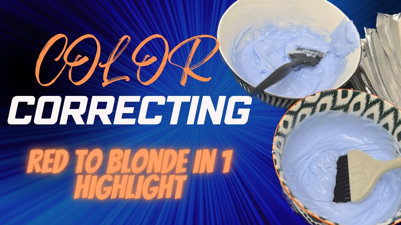 COLOR CORRECTING| RED TO BLONDE IN 1 HIGHLIGHT SESSION! - YouTube