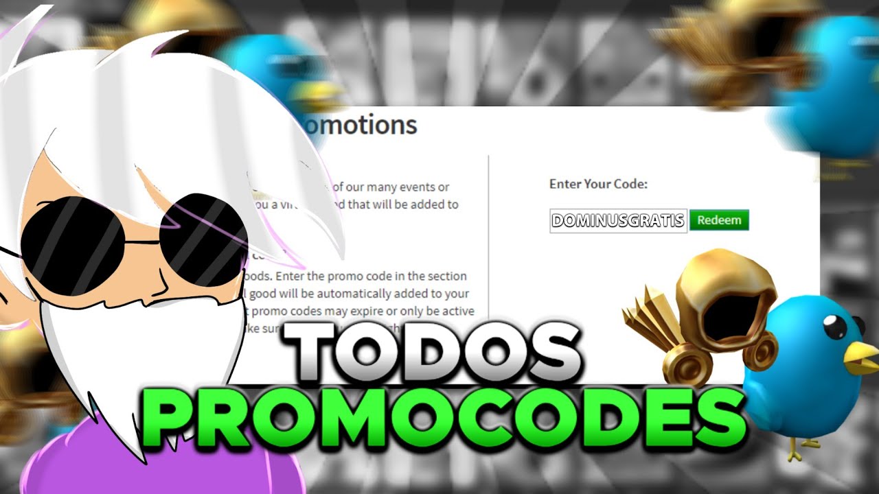 TODOS os PROMOCODES que ESTÃO FUNCIONANDO no ROBLOX! - YouTube