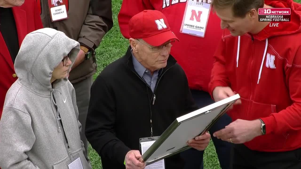 Nebraska Honors Frank Solich at the 2023 Nebraska Spring Football Game ...