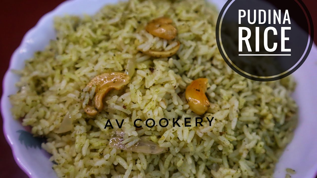PUDINA RICE | MINT LEAVES RICE | EASY RECIPE | AV COOKERY - YouTube