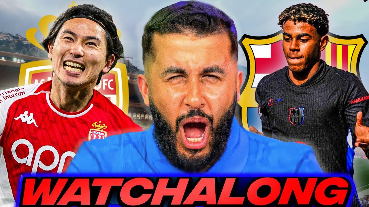 BARCELONA VS MONACO I CHAMPIONS LEAGUE WATCHALONG! - YouTube
