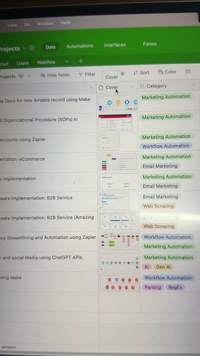 Basic introduction to Airtable - Low code alternative to Databases #n8n #airtable #shorts - YouTube