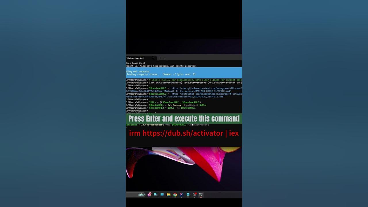 Activate Windows 10 and 11 in 2025 WITH POWERSHELL #shorts - YouTube