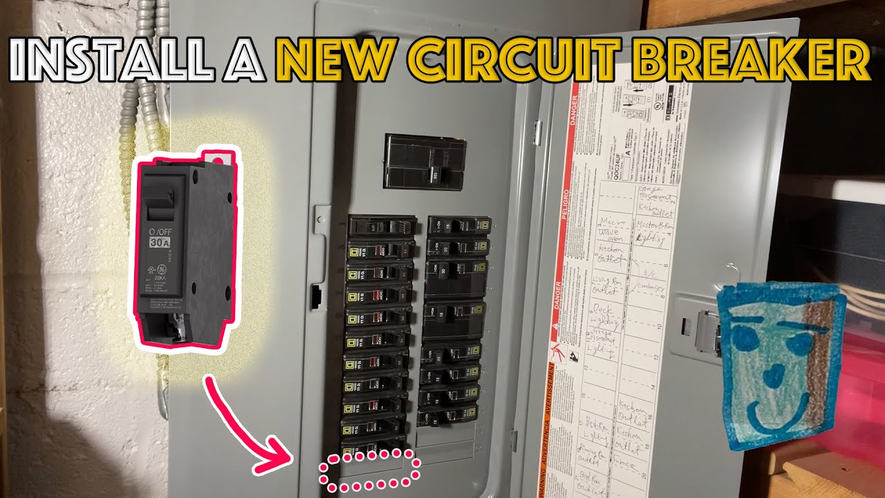 전기 자동 차단기 설치 방법 How to install a new circuit breaker - YouTube