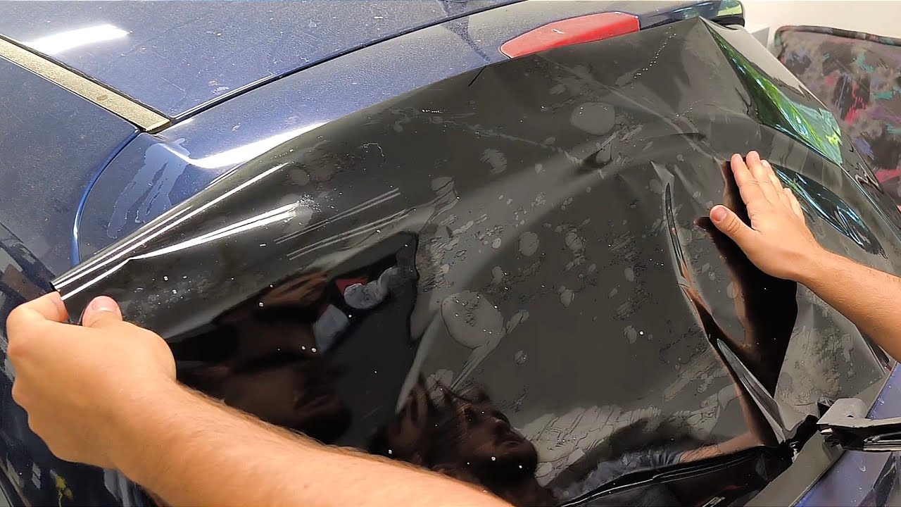Car Window Tinting Process | Installing Window Tint Like A Pro - YouTube