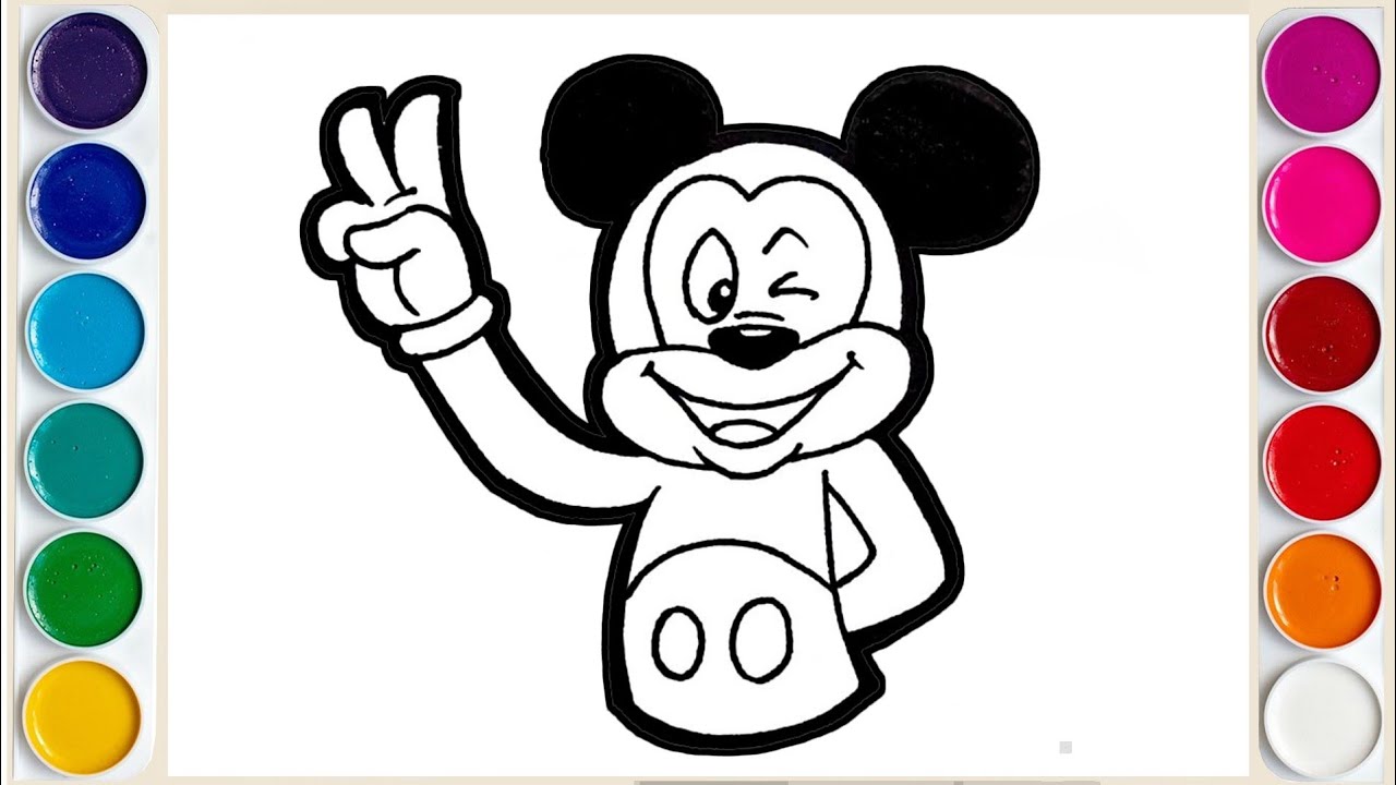 Cartoon Drawing | How to Draw Micky Mouse Step by Step Easy - Drawing ...