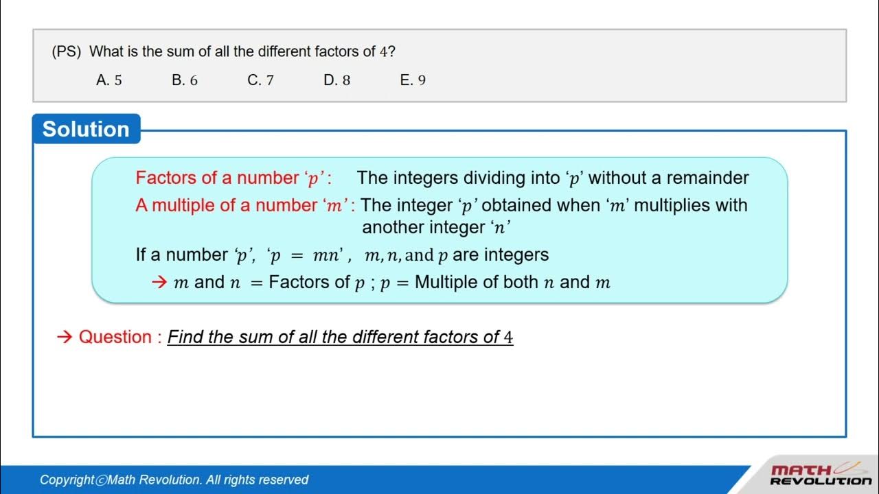 G15. Definition of Factors (Divisors) and Multiples - YouTube