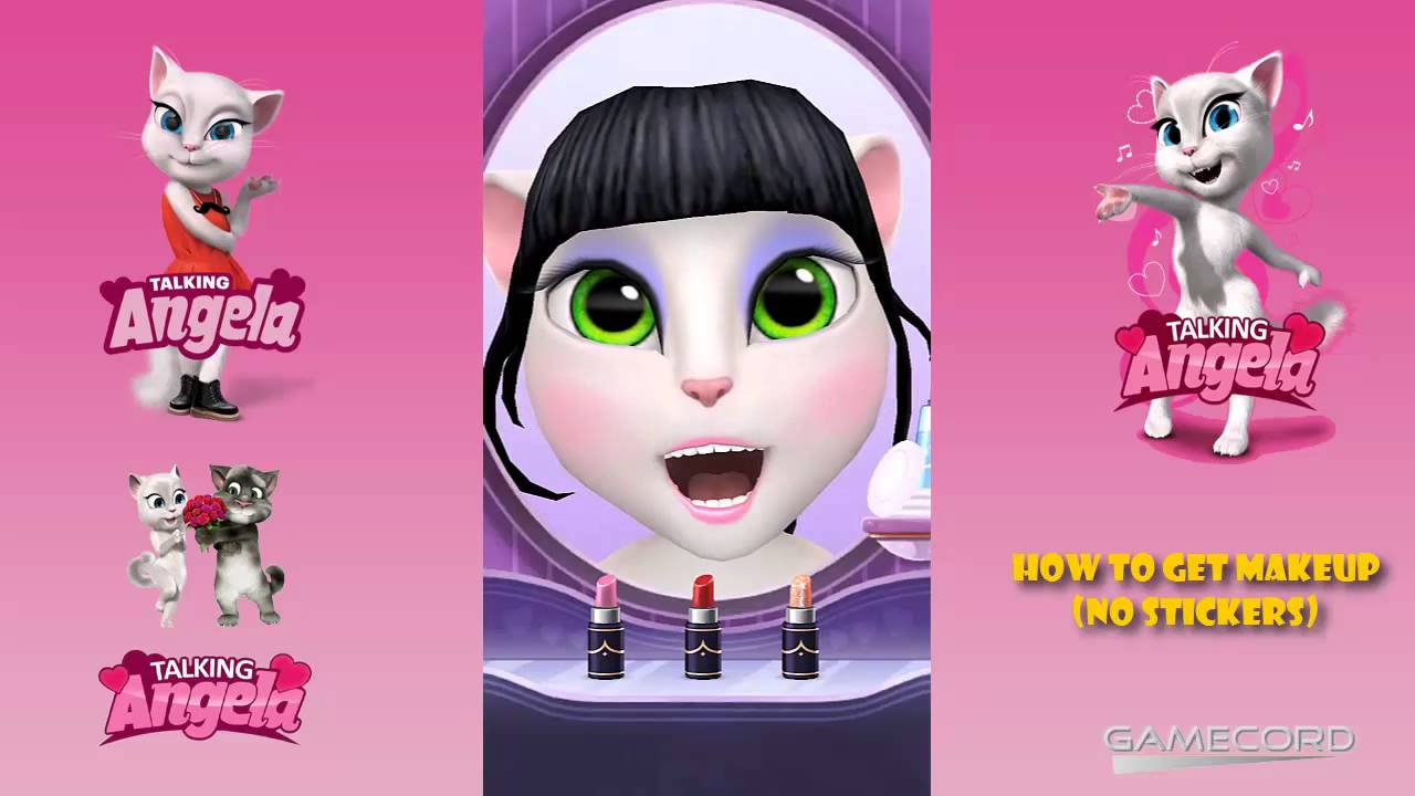 My Talking Angela ~ How to get makeup (no stickers) - YouTube