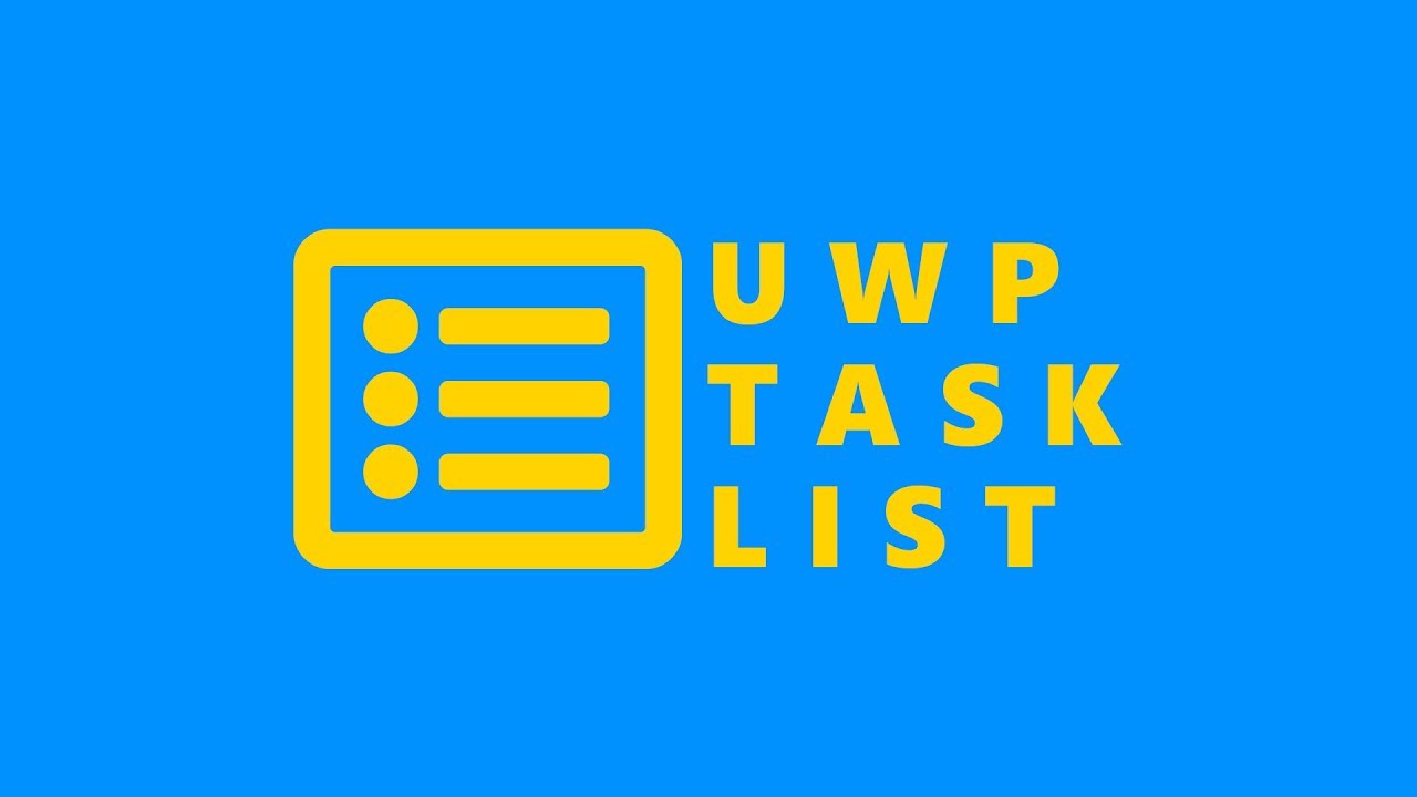 Live Coding a UWP Task List - YouTube