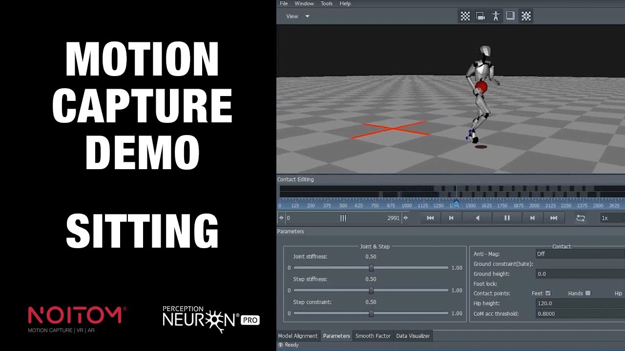 Perception Neuron Pro | Motion Capture Sitting Demo - YouTube