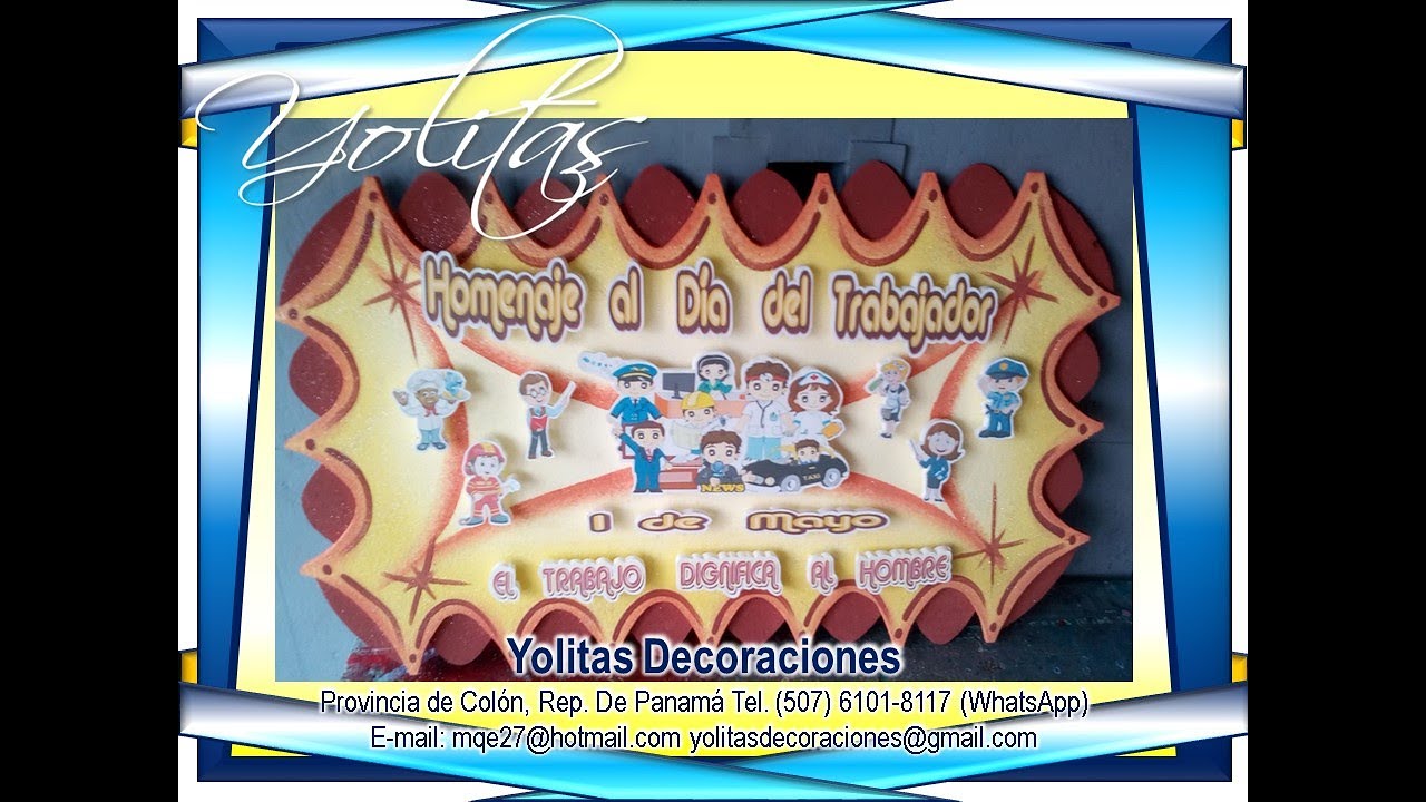 Como hacer un Mural del Día del Trabajo Trabajador - YouTube