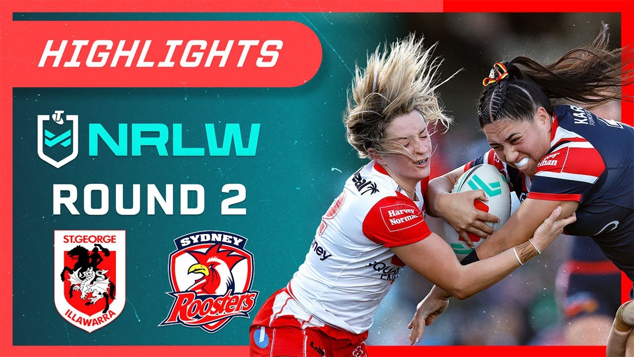 NRLW Highlights: Dragons v Roosters - Round 2 | NRL on Nine - YouTube