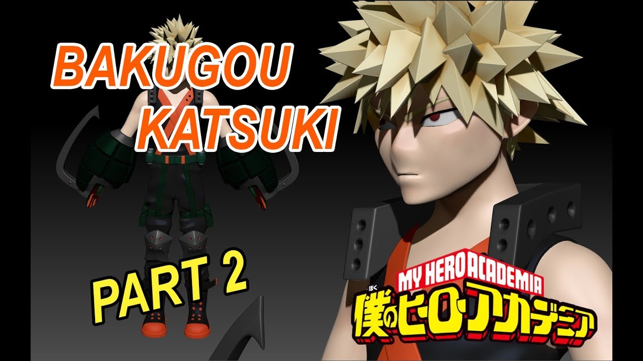 Bakugou Katsuki 3D Modeling Timlapse (Part 2) - YouTube