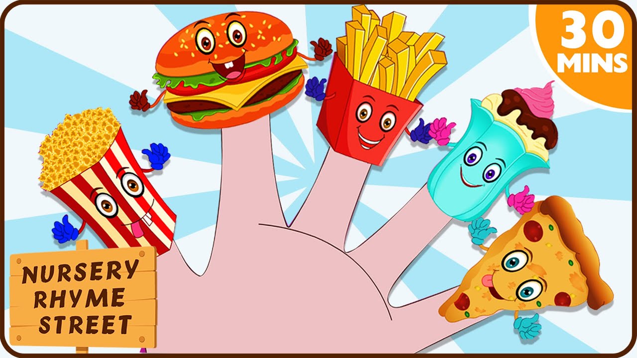Yummy Food Finger Family 🍔🍕| Nursery Rhymes and Kids Songs | Nursery ...