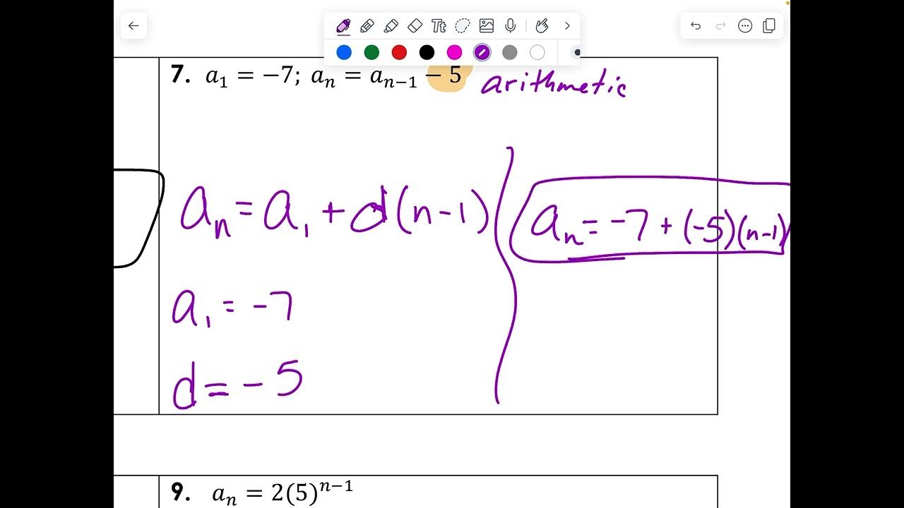 Recursive and explicit formulas for sequences - YouTube